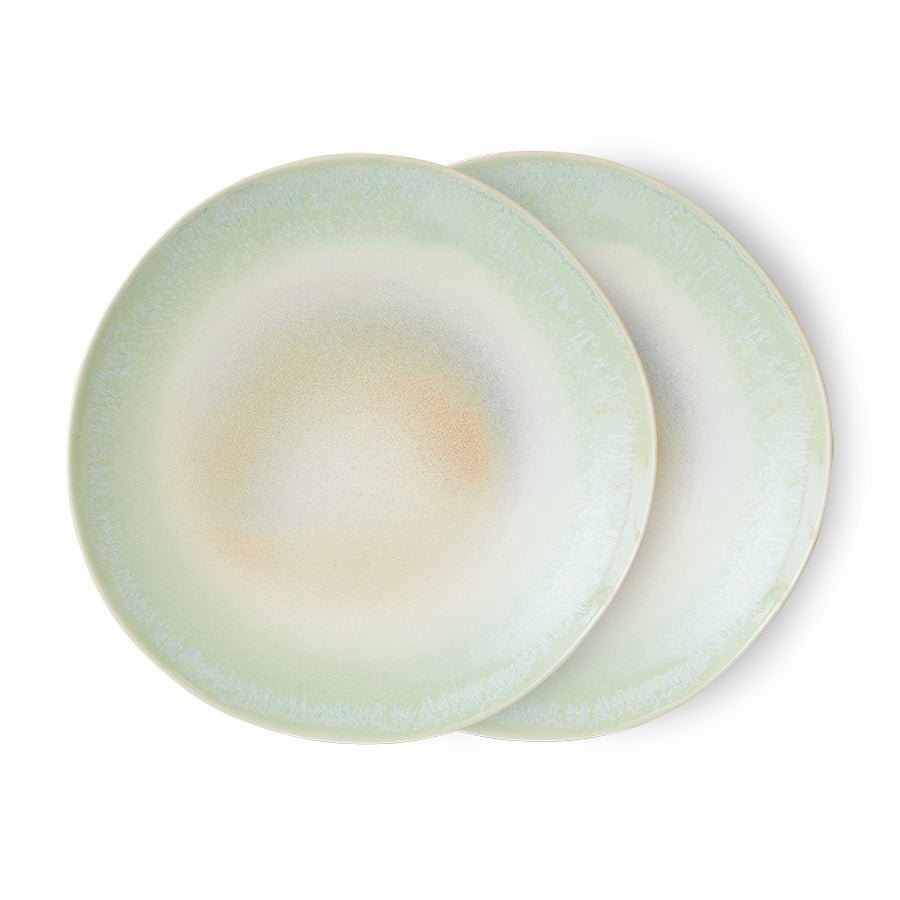 70s ceramics: dinner plates palms (set of 2) – Urban nest