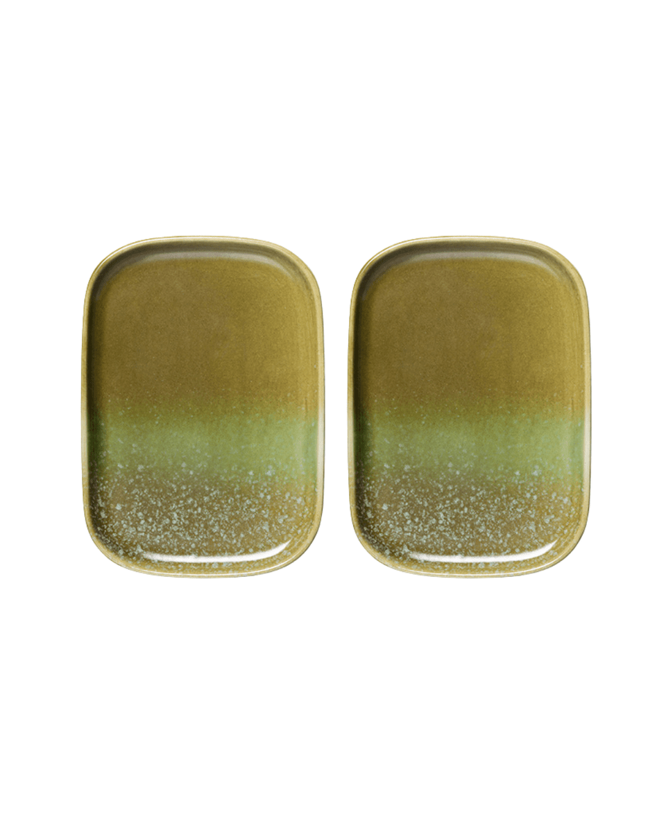 70's ceramics small trays atlas - green (set of 2) – Urban nest